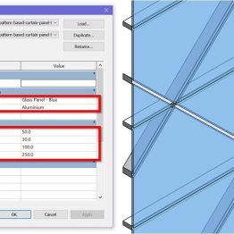 Triangular Revit curtain panel with joints - RV Boost