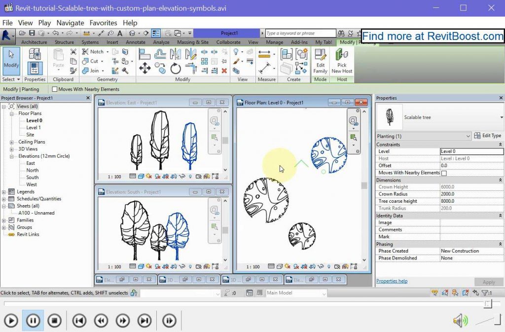 Create scalable Revit tree with custom plan & elevation - RV Boost