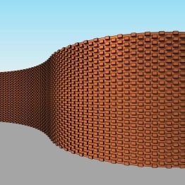 Protruding bricks facade: Panel family and Revit model - RV Boost